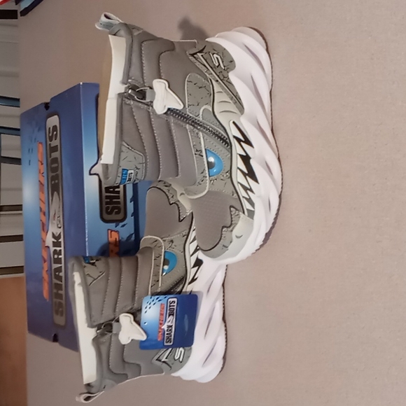Skechers | Shoes | Skechers Sharkbots Cozy Chomper Boots New In Box ...